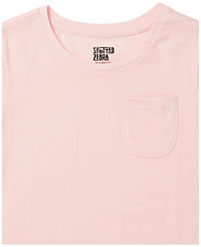 Amazon Essentials Girls' Short-Sleeve T-Shirt Tops-Discontinued Colors, Pack of 5, Pink/Orange/Blue, Medium