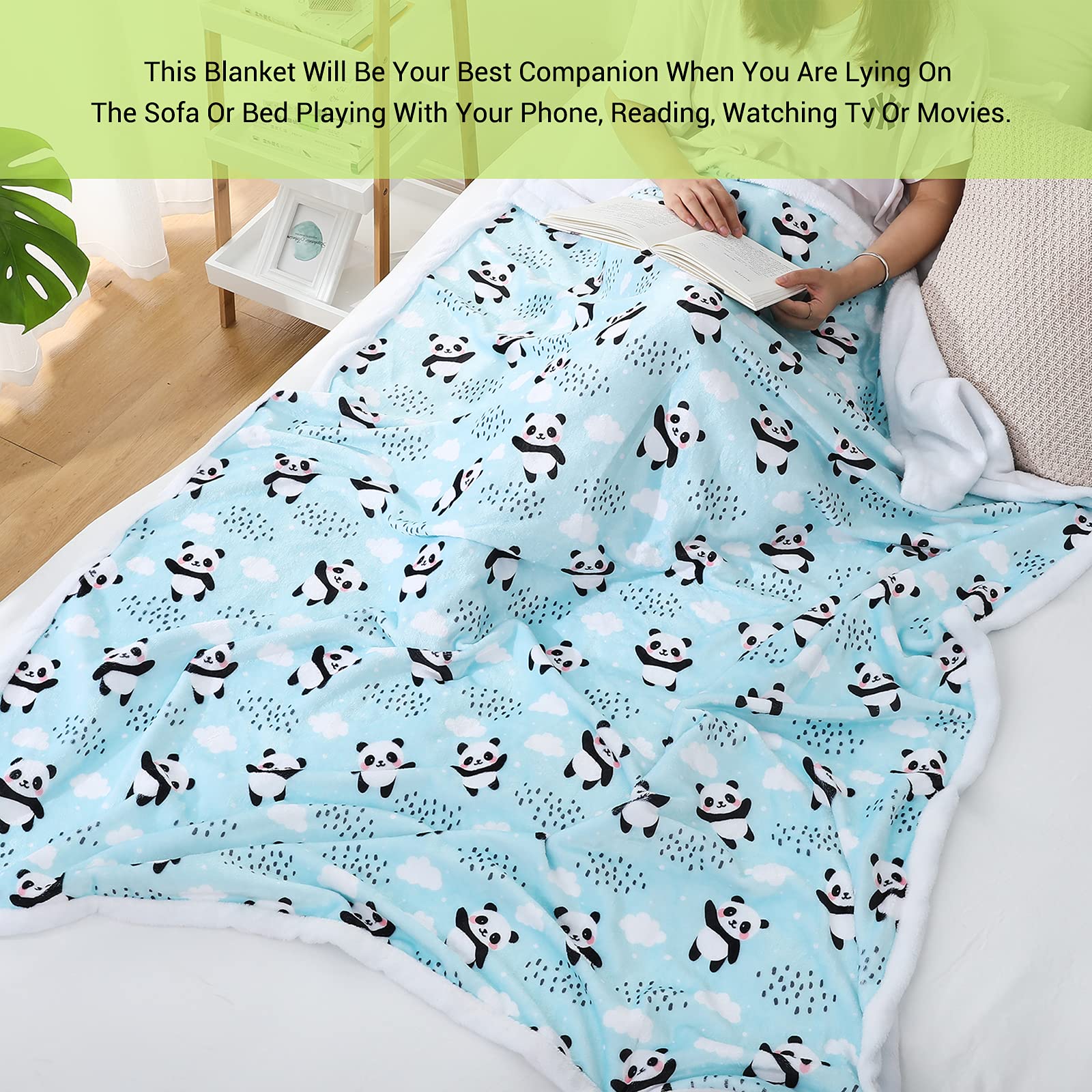chifave Bear Blanket, 50"x 60" Kids Throw Blankets Super Soft Fluffy Comfortable Flannel Fleece Couch Bed Premium Polyester Children Cute Cartoon Wild Bears Blanket for All Season