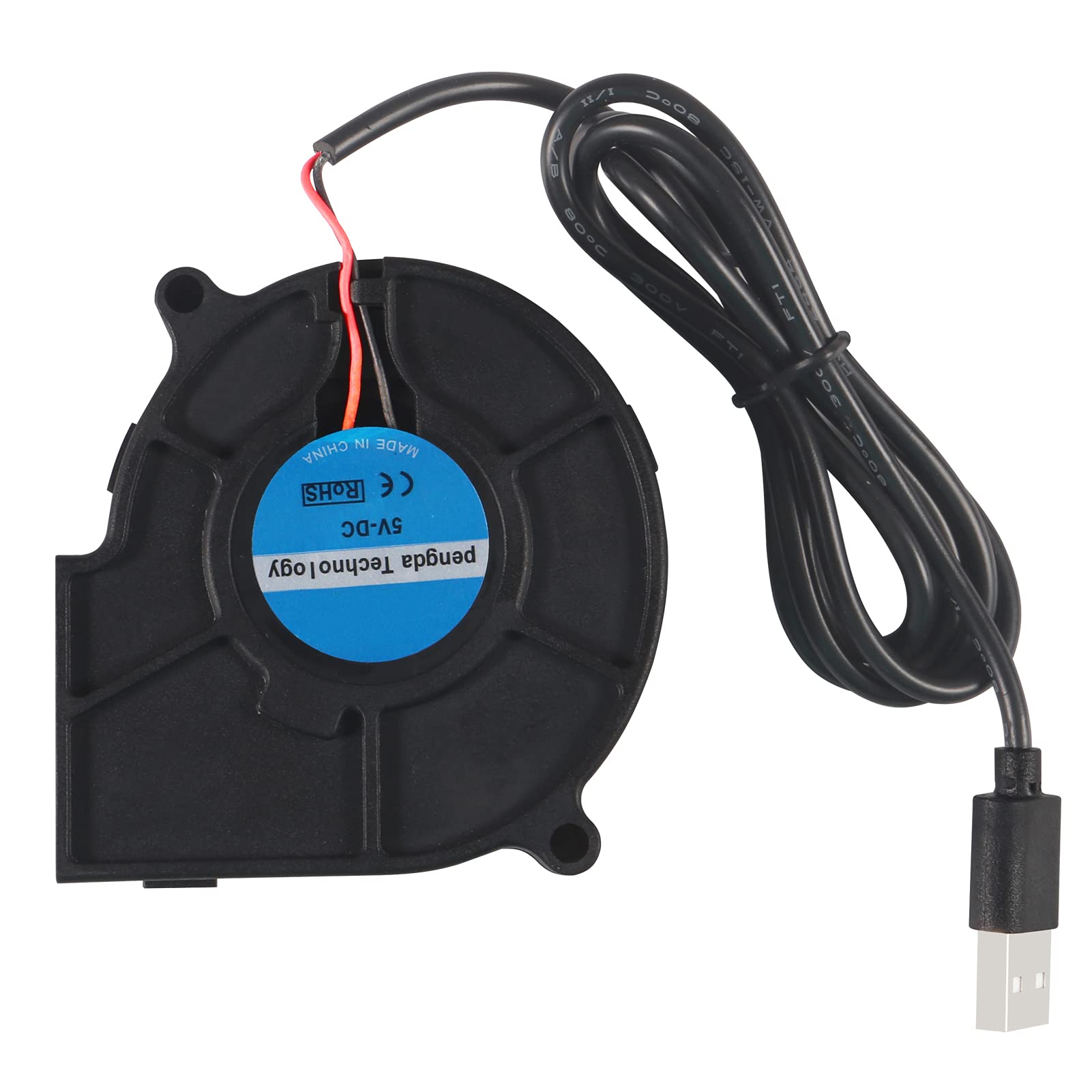 Aoicrie 7530 Blower Fan,75mm Blower Fan, 75mm x 30mm 5V Dual Ball Bearing DC Brushless Cooling Blower Fan (1)