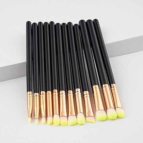 Boar Nylon Hair Brush Makeup Eyebrow Tools Kits Brush 12Pcs Cosmetic Eyeshadow Brush Sets Brush Small Brush