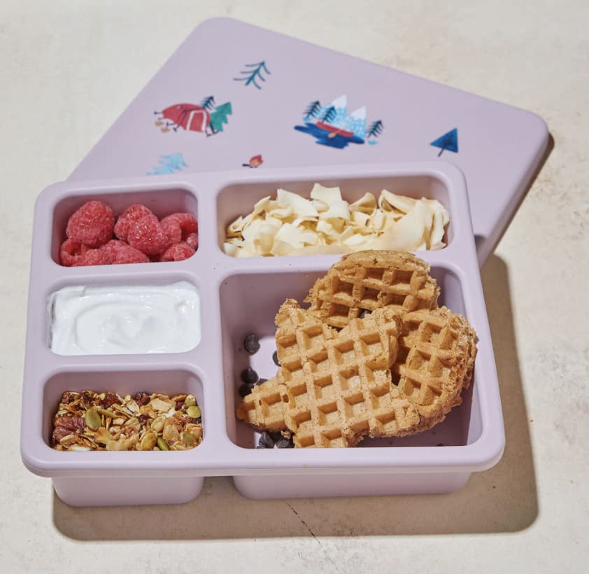 Austin Baby Co Leak-Proof Bento Lunch Box for Kids β Silicone Kids Lunch Container with 5 Leakproof Compartments β Food-Safe Materials, Sturdy, Dishwasher Safe, and BPA Free