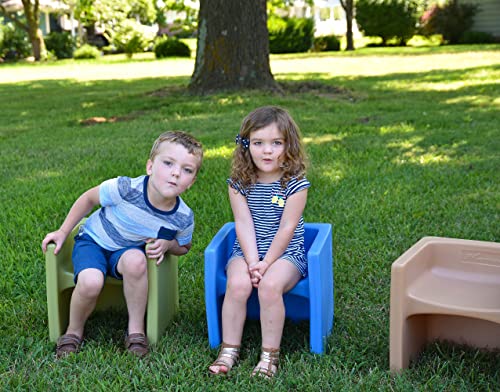 Children's Factory 3-in-1 Cube Chair for Kids, Flexible Seating Classroom Furniture, 1-Pack, Sky Blue