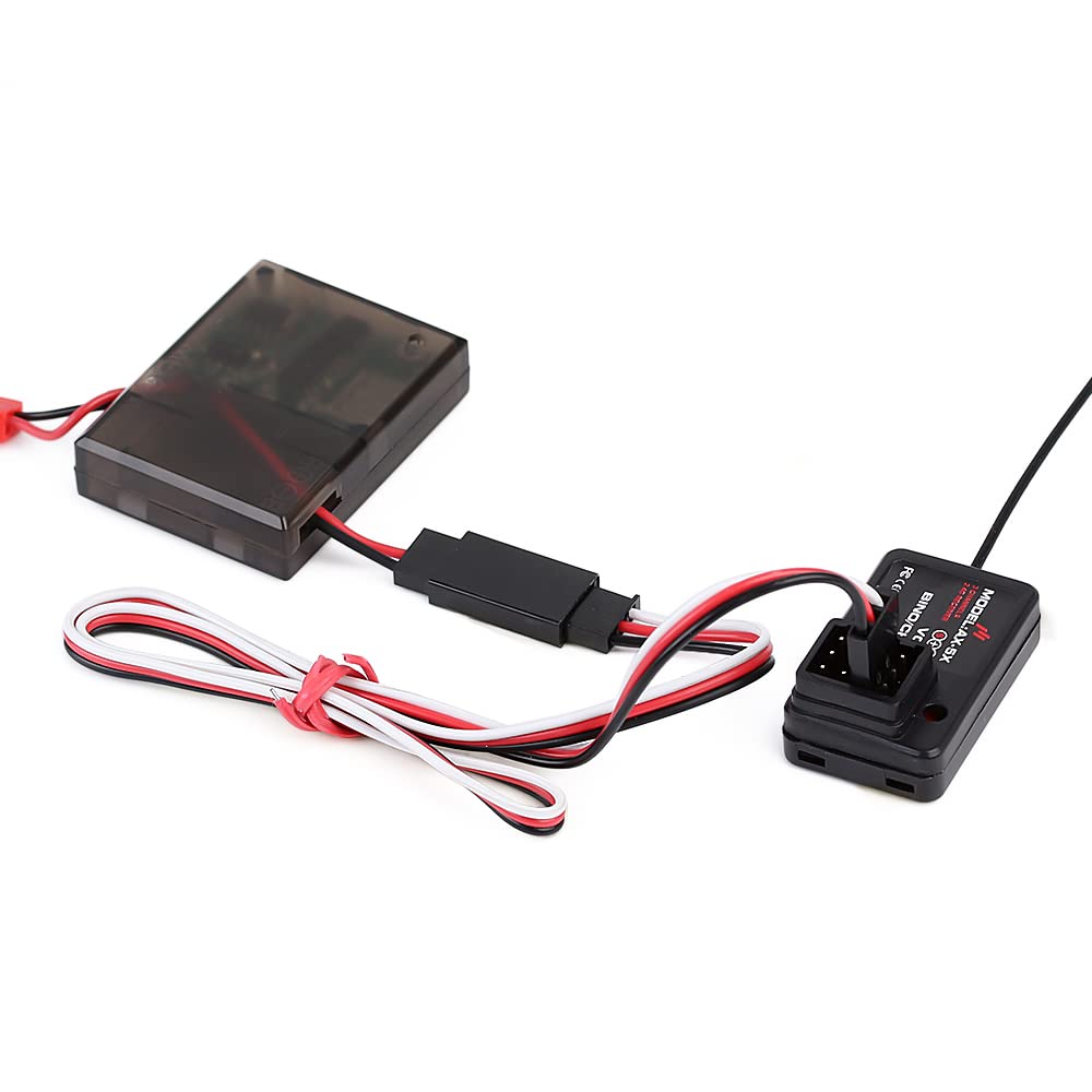 INJORA Metal Automatic Winch Wireless Remote Controller System for 1:10 RC Crawler Car Axial SCX10 90046 TRX4 Redcat (Black)