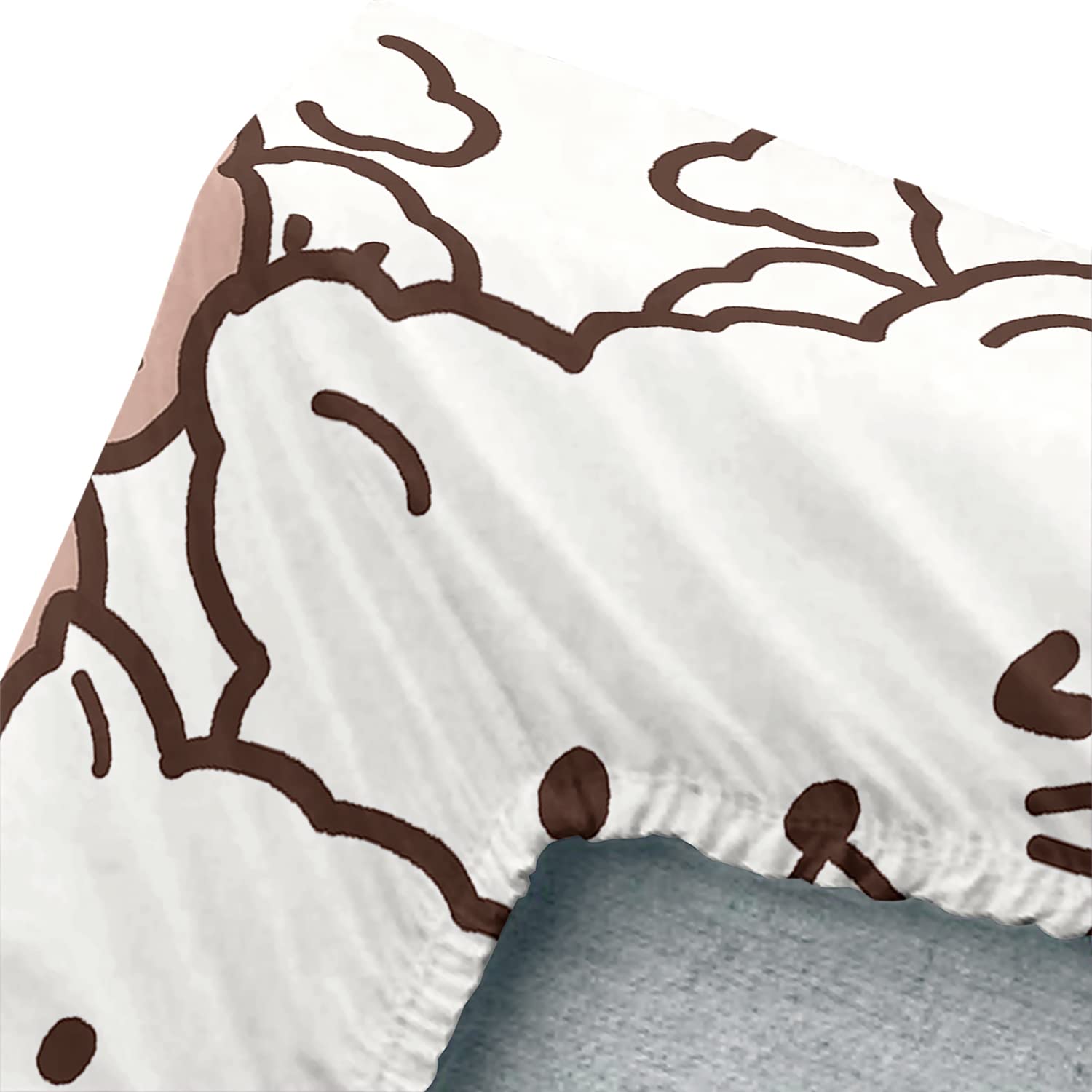 CVHouse Kawaii Cat Bed Set Sheets Full Size,Kawaii Cartoon Cat Bedding Sets for Girls Kids Teens,Cute Cat Fitted Sheet Sets,1 Flat Sheet & 1 Fitted Sheet with 2 Pillow Cases - 4 Pieces