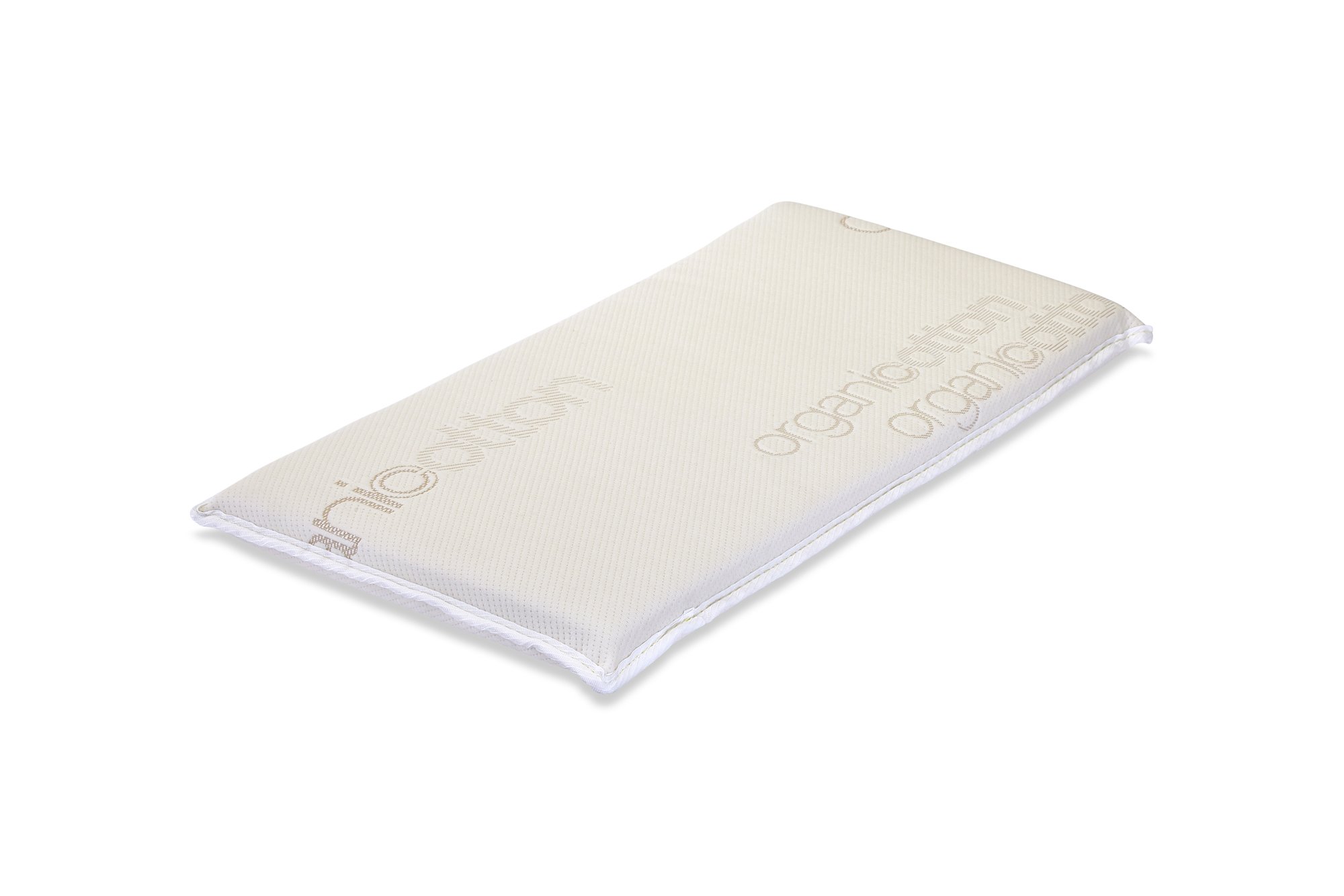 LA Baby Rectangular Cradle Mattress Pad, 2" with 100% Organic Cotton Top Layer on Waterproof Cover - Made in USA