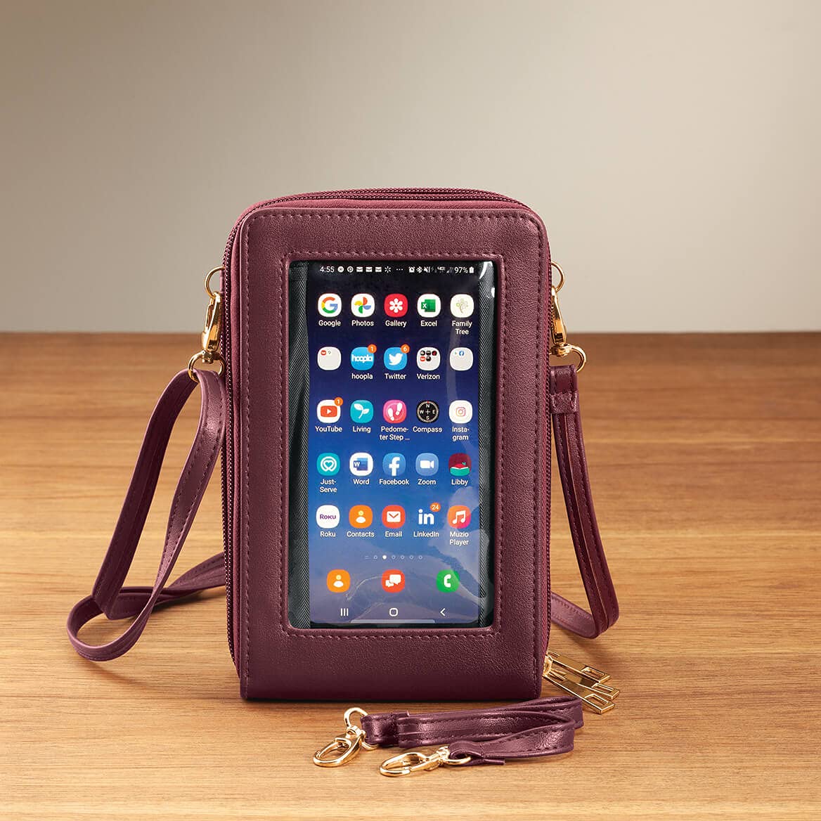 Multi-Compartment Cellphone Purse with Touch Screen