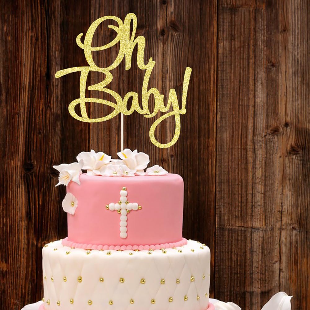 Auteby Oh Baby Cake Topper - Baby Shower For boys and girls