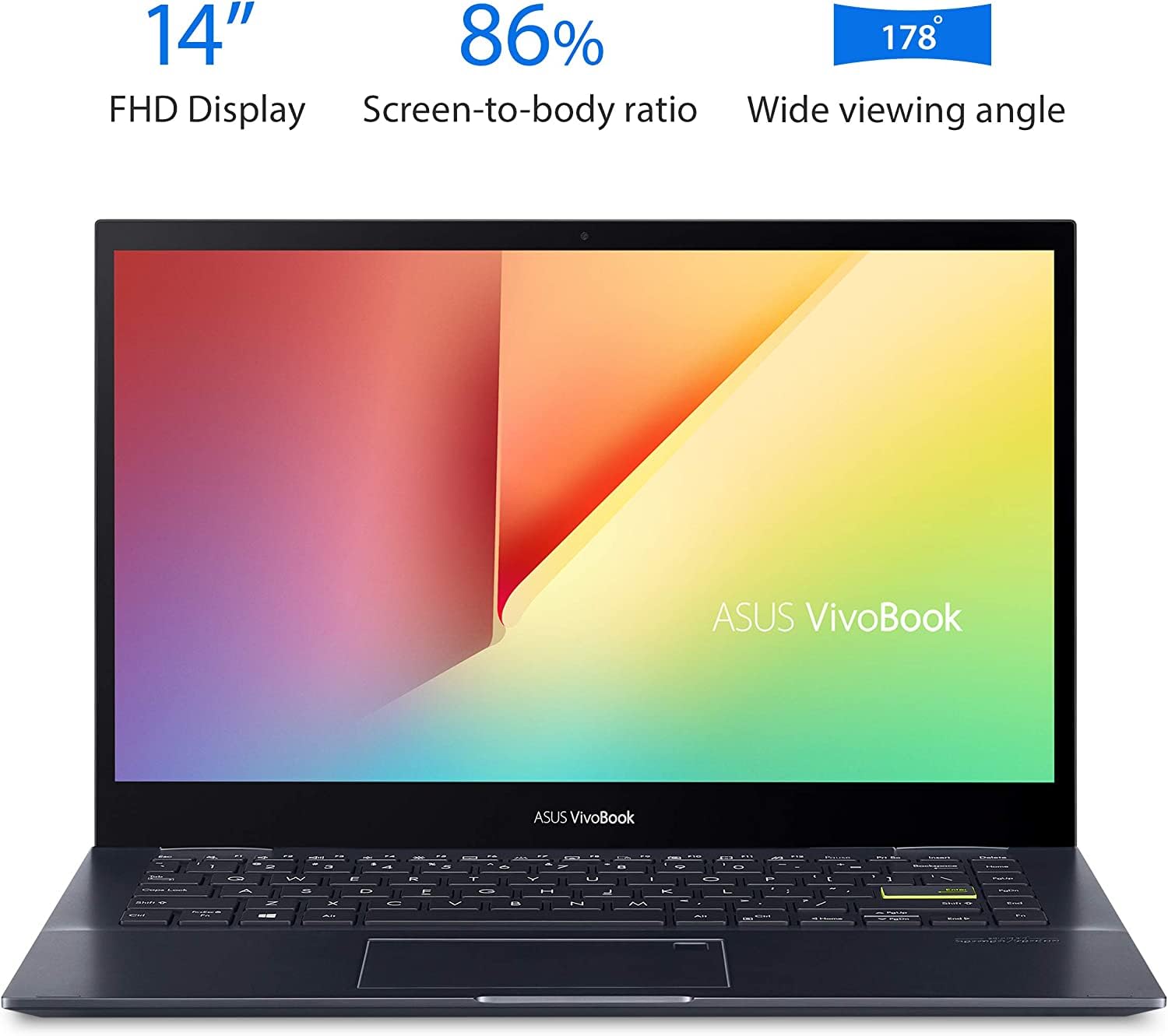 asus Vivobook Flagship 14'' FHD IPS Ultra Thin Laptop,Intel Core i5-1240P (Up to 4.4 GHz,Beats i7-1165G7),16GB RAM,512GB PCIE SSD,Fingerprint Reader,WiFi,Bluetooth,Windows 11 Pro+ GM Accessories