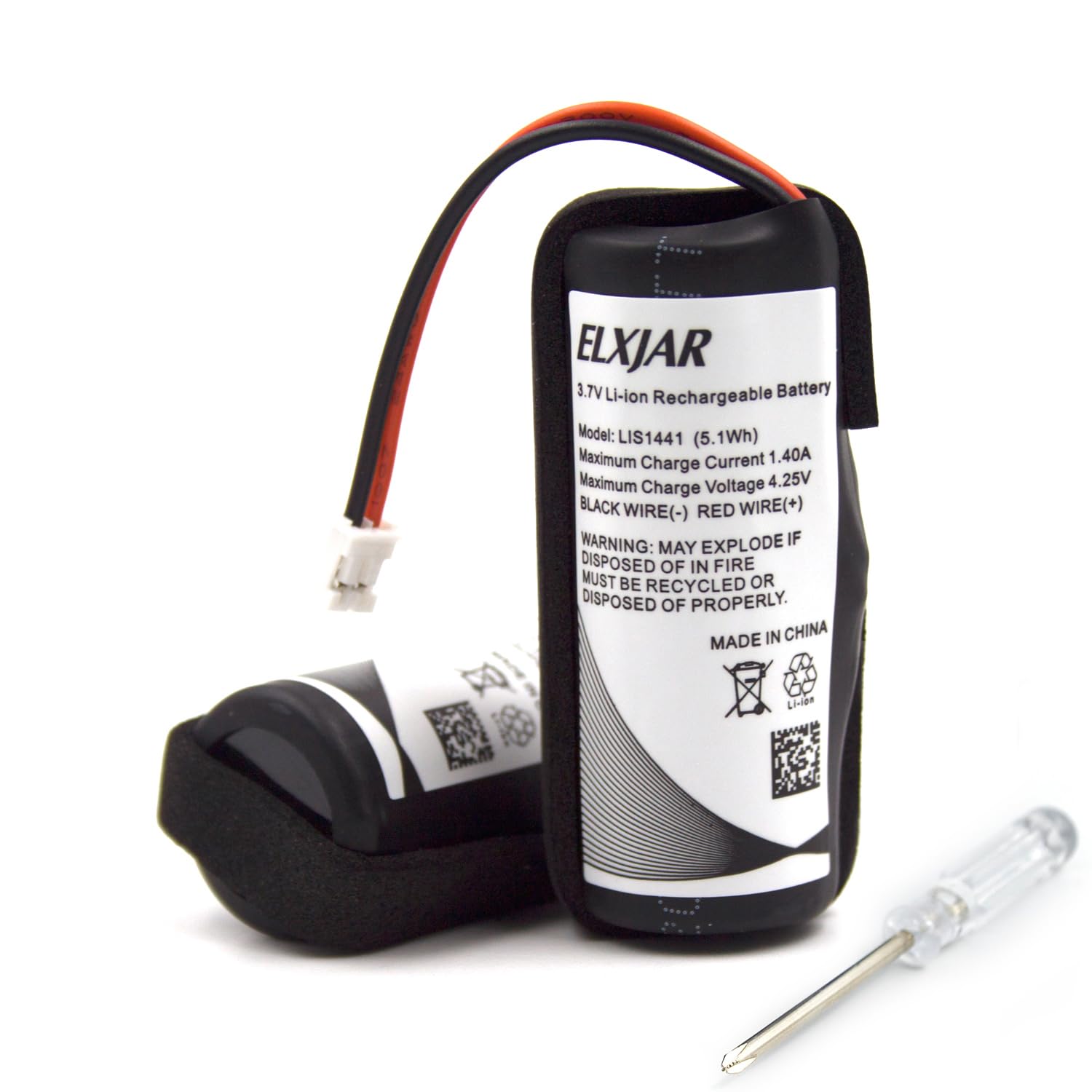 elxjar (2-Pack) 3.7V 1380mAh Extended LIS1441, LIP1450 Battery Replacement for Sony PS3 Playstation 3 Move Motion Controller CECH-ZCM1E, CECH-ZCM1U