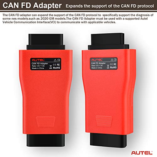 Autel CAN FD CANFD Adapter for GM MY2020 Vehicles, 2024 Newest Compatible with Autel Scanner Diagnostic Scan Tool MaxiSys Series Vehicle Models W/CAN FD Protocol (100% Original)