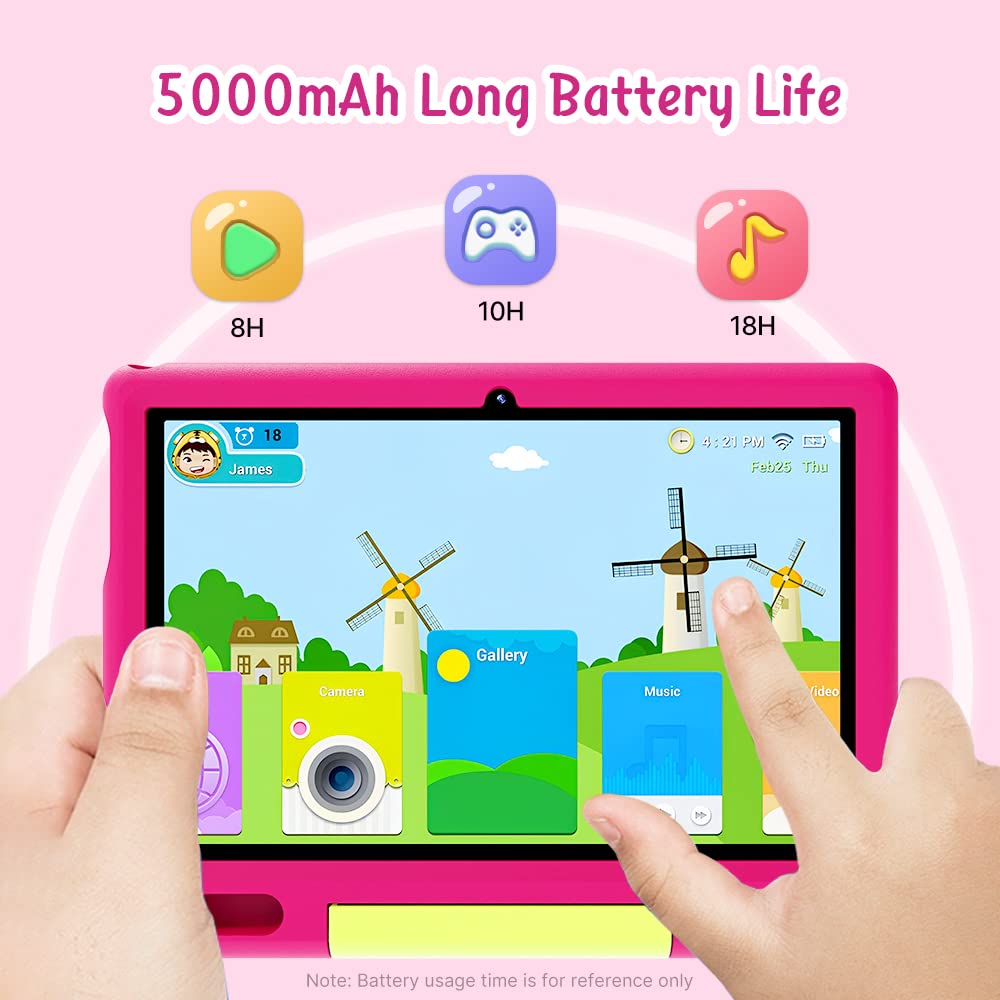 ApoloSign Android 13 Kids Tablet: 10.1" Display, 2GB RAM, 32GB ROM, 5MP Camera, Parental Controls, Shockproof Case-Stand