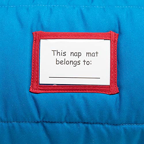 Baby Boom Funhouse Dinosaurs Kids Nap Mat Set β Includes Pillow and Fleece Blanket β Great for Boys Napping during Daycare or Preschool - Fits Toddlers, Blue