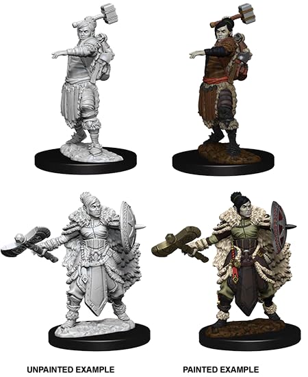 D&D Nolzur's Marvelous Miniatures - Female Half-Orc Barbarian | WizKids Unpainted Dungeons & Dragons Minis