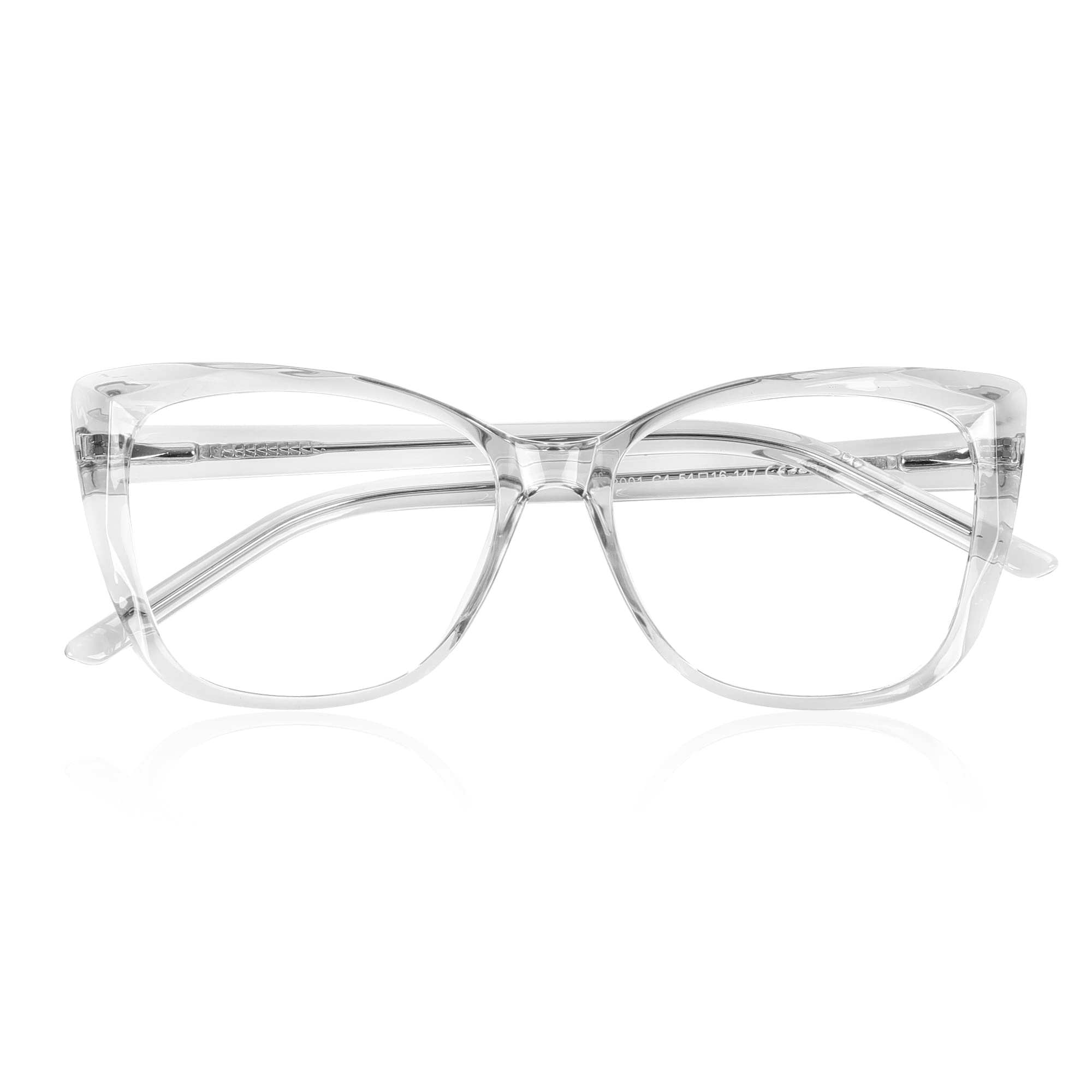 AICTATH Blue Light Blocking Glasses for Women Filter Blue Ray Lens Ultralight TR90 Computer Eyewear Anti Eyestrain UV Glare (Crystal Frame)