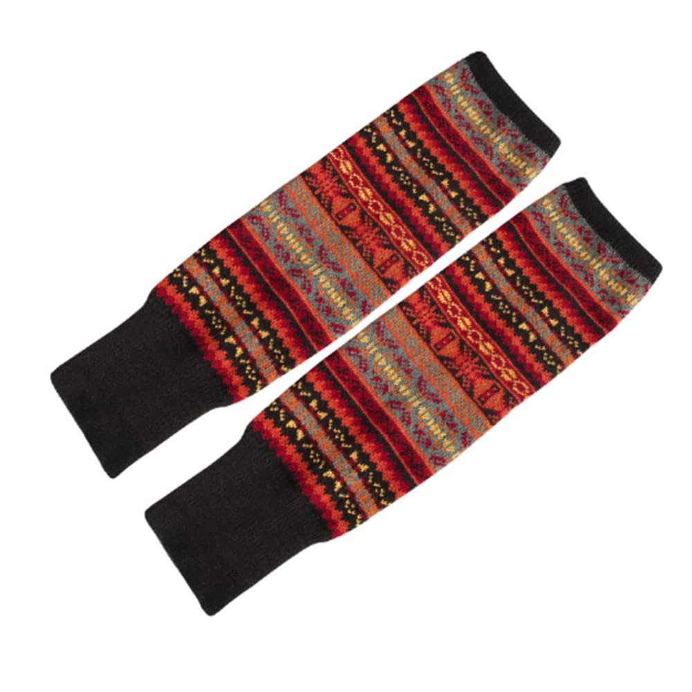 ANSLYQA Leg Warmers Cable Knit Winter Warm for Women, 2 Pairs Thicker, (Black,Khaki)