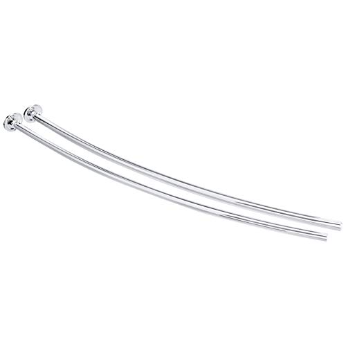 Amazon Basics Extendable Curved Shower Rod, 48" to 72", Chrome