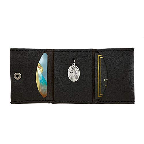 Daily Devotional Wallet, Mini Book of The Divine Mercy, Holy Card and Sacred Medal, 2 X 3 Inches