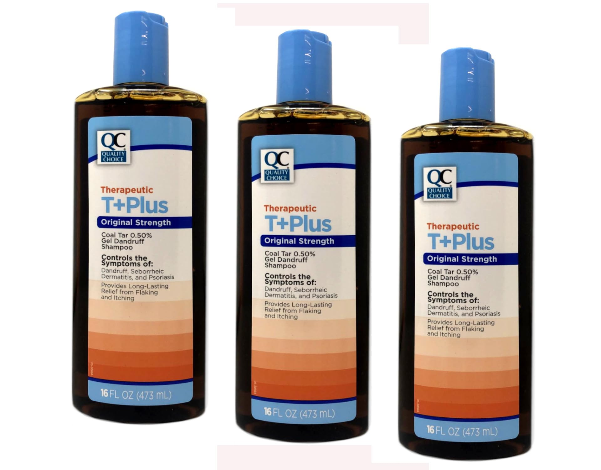 Quality Choice Shampoo Therapeutic T-Gel 16 Ounces, Pack of 3