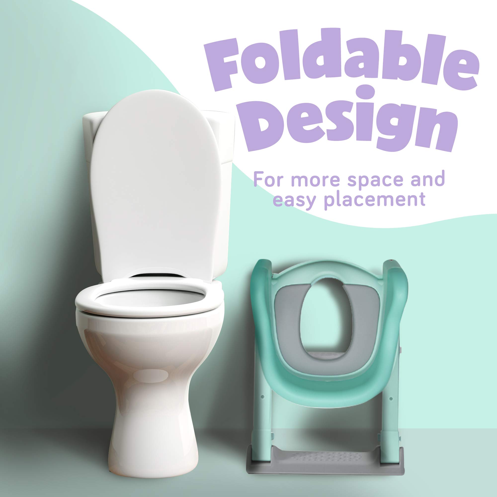 Ashtonbee Mountable Potty Seat (with steps, Green)