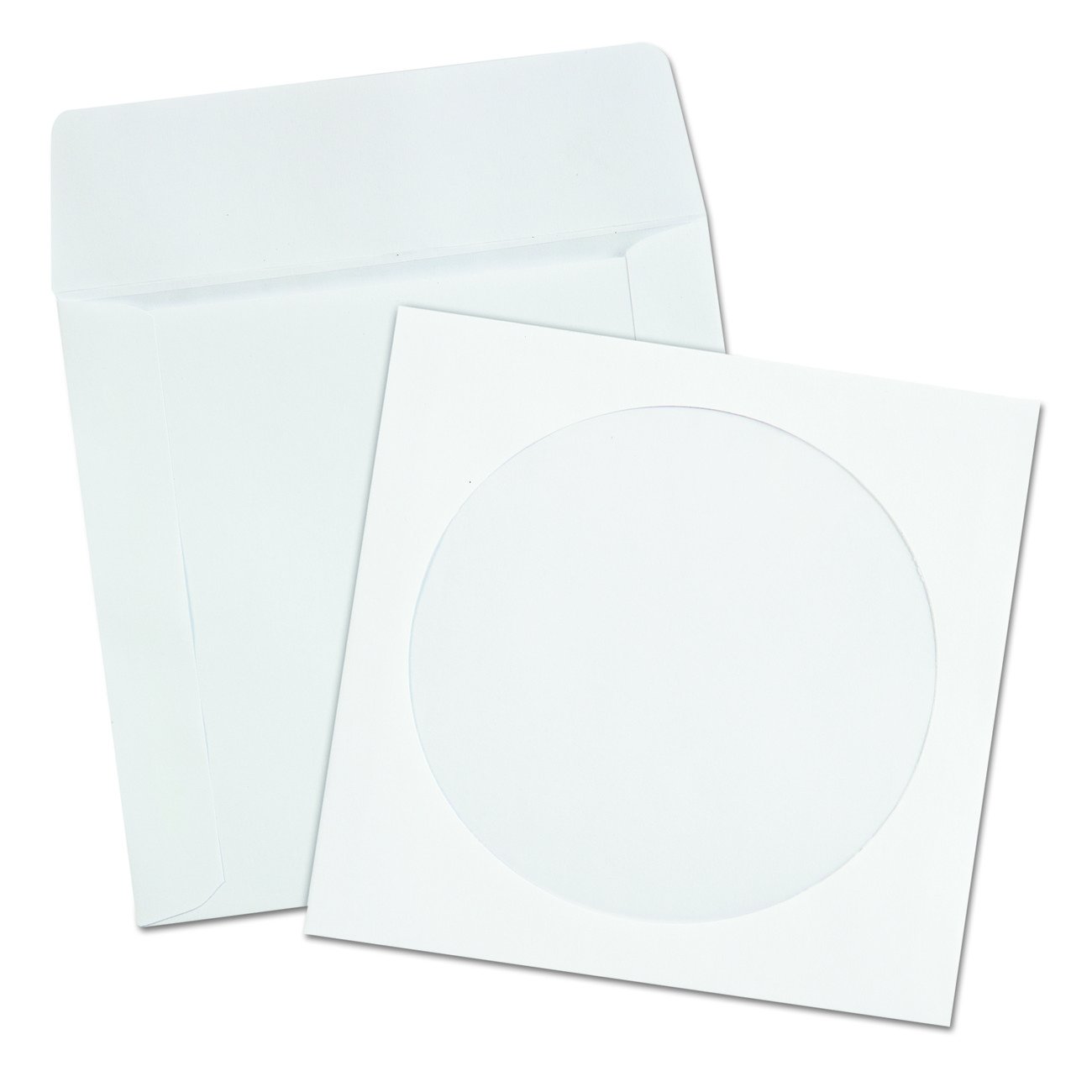 Quality Park Paper CD/DVD Sleeve, Ungummed, White, 4.825 x 5, 250 per Box, (62905)