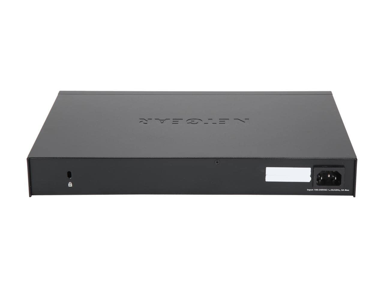 NETGEAR 26-Port PoE Gigabit Ethernet Smart Switch (GS324TP) - Managed, with 24 x PoE+ @ 190W, 2 x 1G SFP, Desktop or Rackmount, S350 series