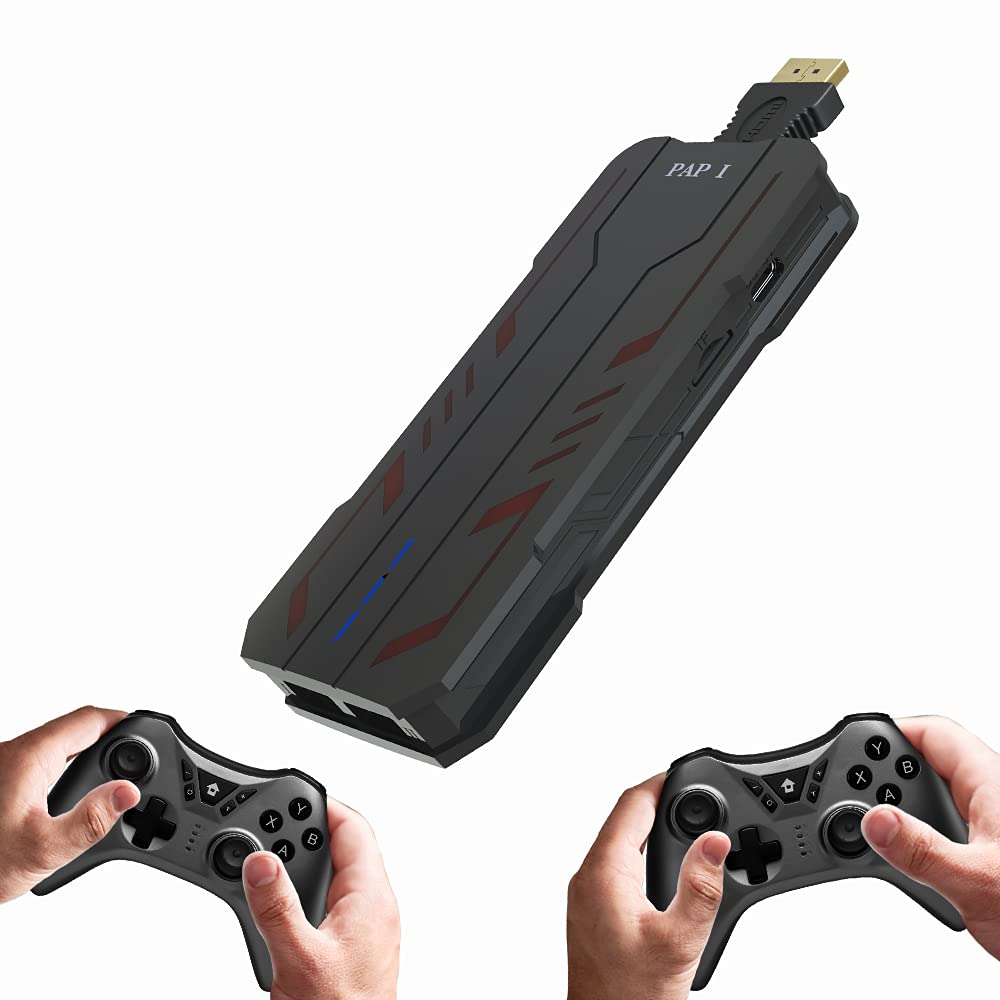 HAIHUANG PAPI Retro Game Console with 64G TF Card 5200 Classic Games Speed FPS 1:1 Output,Handheld Game Console Supports 1280*720p 60HZ ,Portable Game Console Support 4K HDMI (Black)