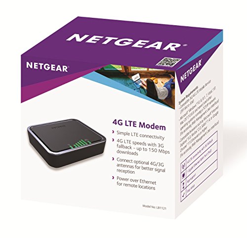 NETGEAR 4G LTE Modem β Instant Broadband Connection | Supports Power over Ethernet | works with AT&T and alternate carriers (LB1121)