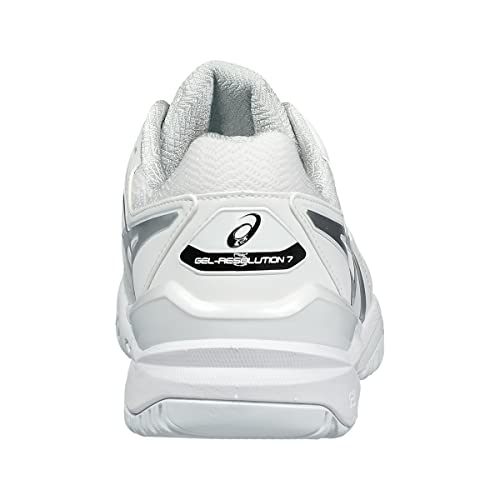 ASICS Men's Gel-resolution 7 Tennis Shoe, White/Silver, 11 M US