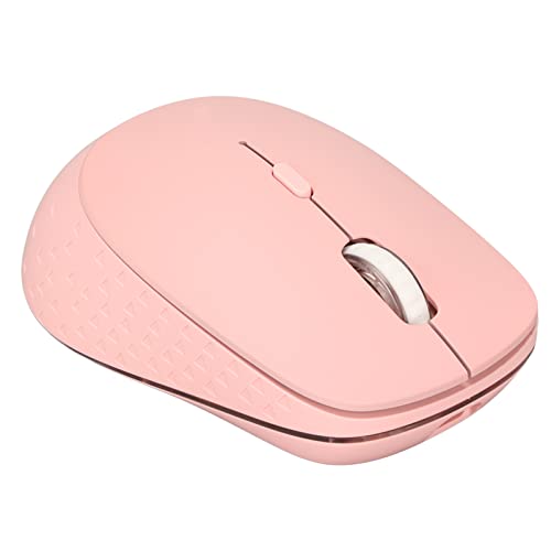 ASHATA 2.4G Wireless Mouse, RGB Running Light Gaming Mouse, Dual Mode Rechargeable Cordless Mouse, Adjustable 1000 1200 1600 DPI Portable Ergonomic Mice for PC Laptop, Pink