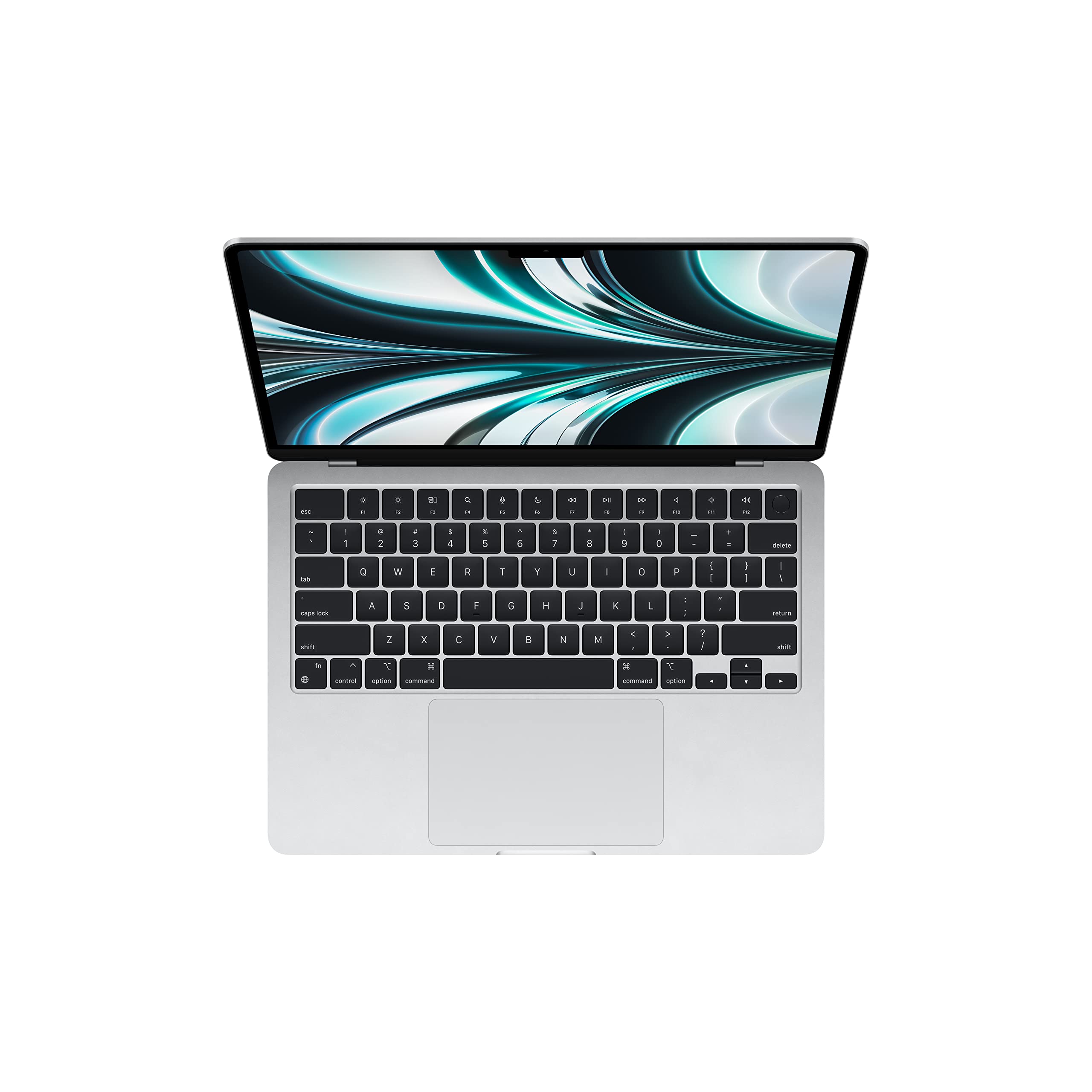 Apple 2022 MacBook Air with M2 chip, 8 core CPU, 8 core GPU, 16GB RAM, 256GB SSD Storage - Silver (Z15W000AW)
