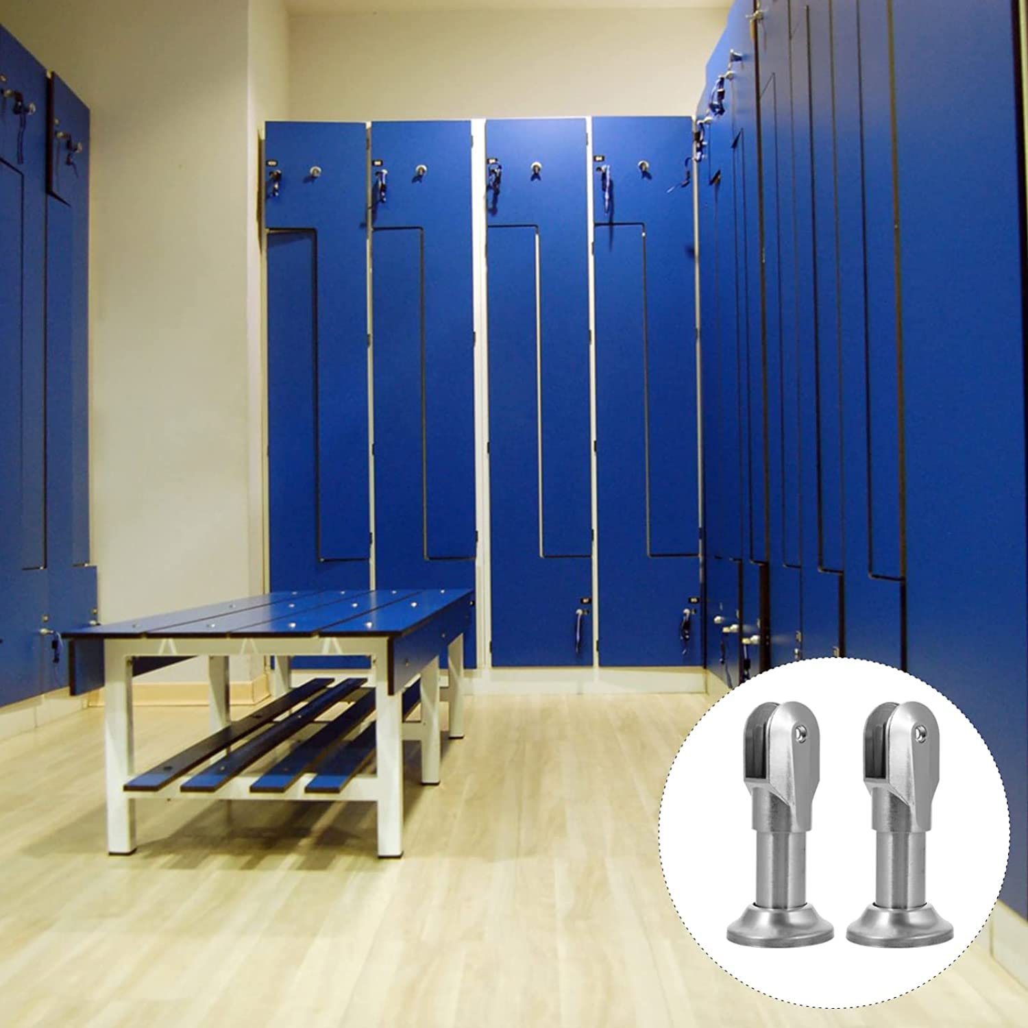 BITNAT Shelf Brackets Wall Shelves 2 Pcs Toilet Toilet Partition Supply Bathroom Parts Bathroom Partition Foot Partition Bracket, Stainless