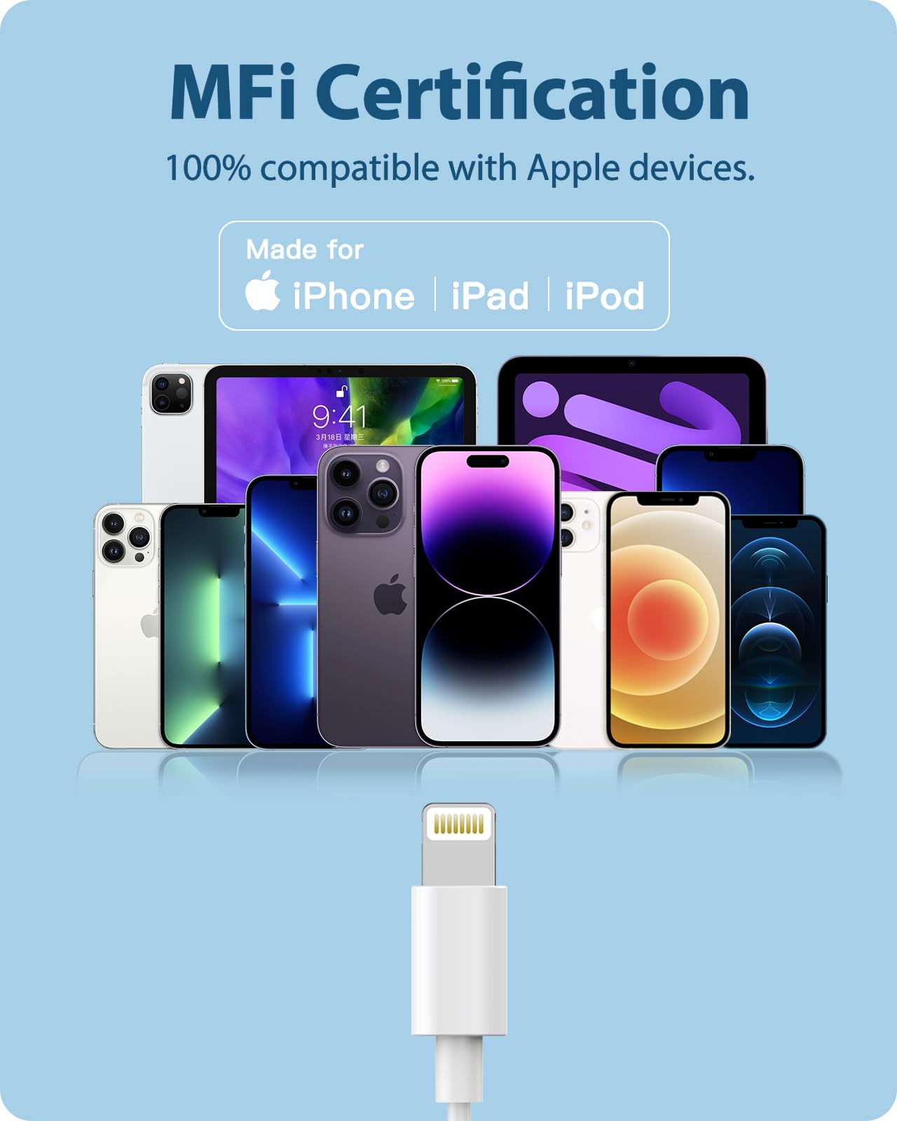 Apple Earbuds with Lightning Connector [Apple MFi Certified] Headphones Built-in Microphone & Volume Control, Noise Isolating Earphones for iPhone 14/13/12/11 Pro Max/XR/X/SE/8P/8/7P/7-All iOS System