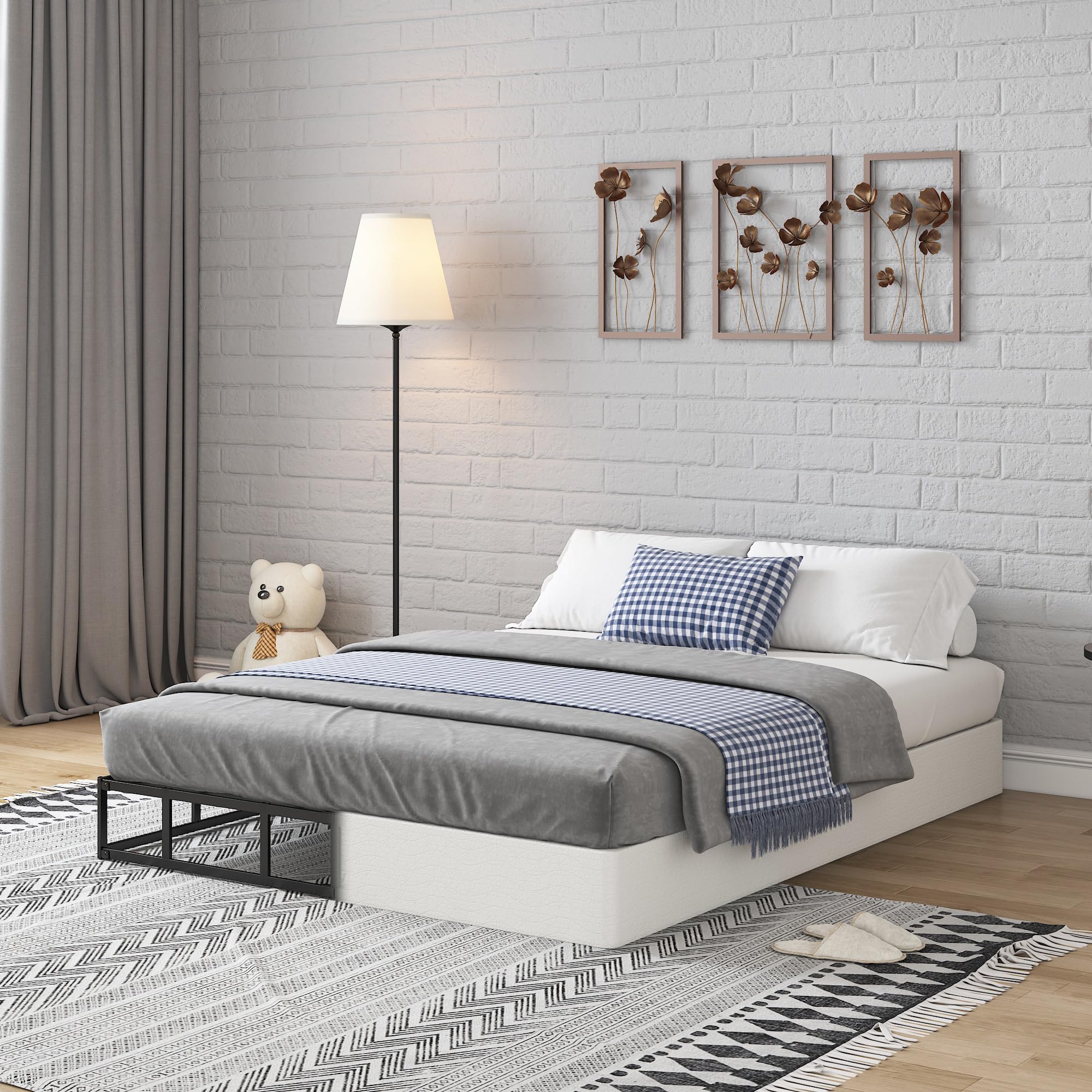 FMDMR Full Size Box Spring with Fabric Cover Set,7 Inch High Profile Full Box Spring with 3000lbs Max Weight Capacity, Durable Mattress Foundation Easy Assembly, Non-Slip, Noise Free
