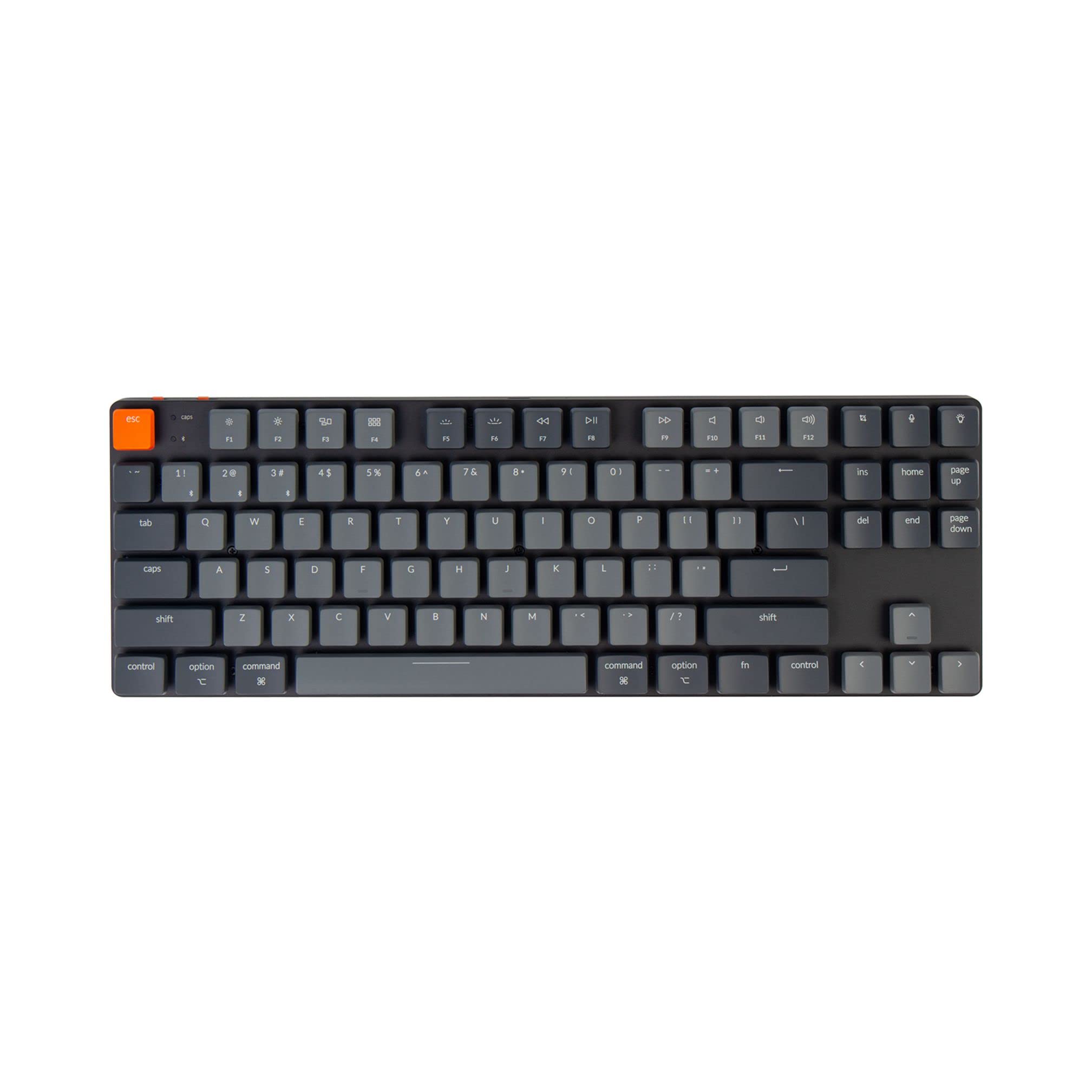 Keychron K1 SE, 87 Keys Ultra-Slim Wireless Bluetooth/USB Wired Mechanical Keyboard with White LED Backlit, Low-Profile Gateron Mechanical Red Switch Compatible with Mac Windows