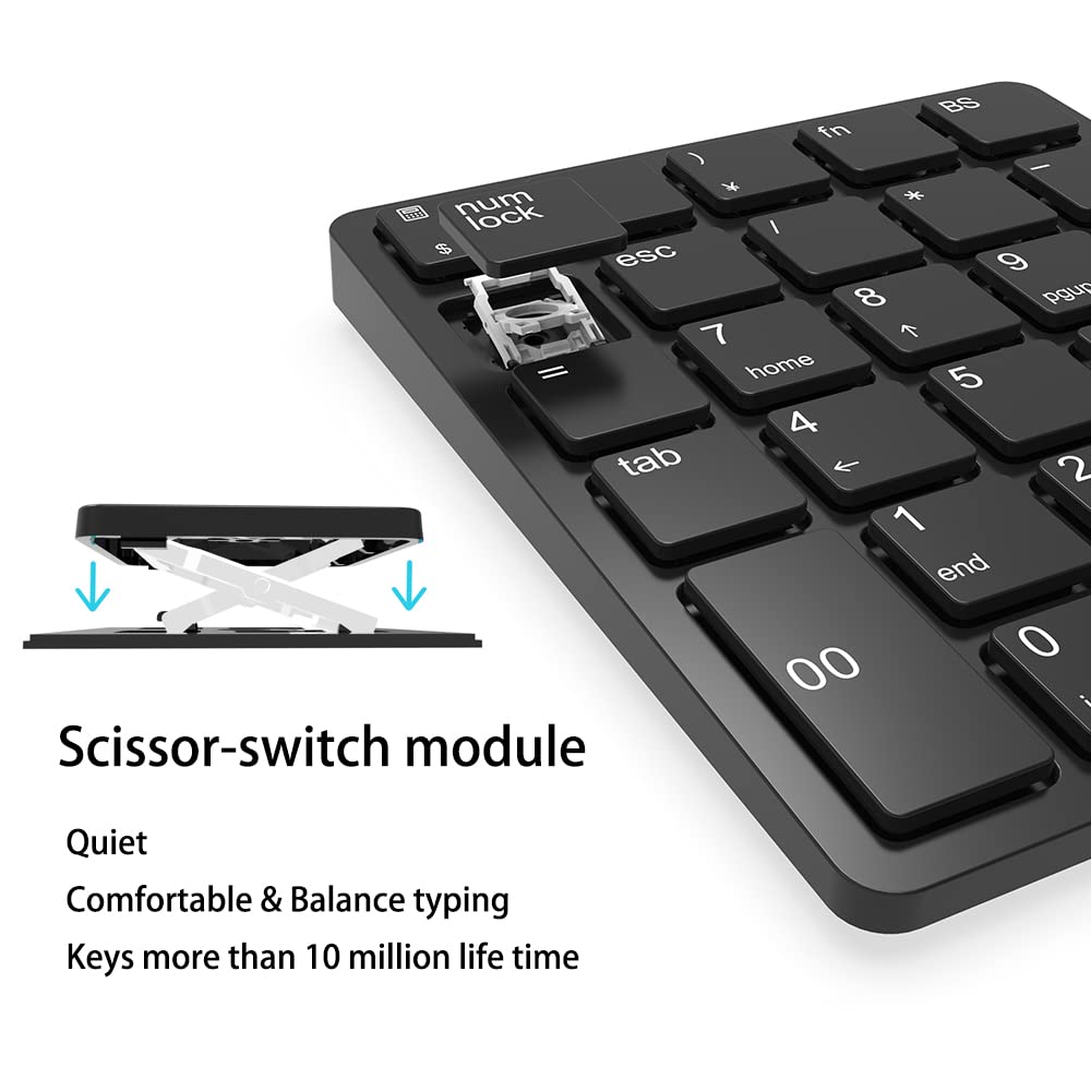 Astargo Stratosphere Wired Number Pad for Laptop - Slim USB Numeric Keypad with 3.9ft Cable, Plug and Play 26 Keys - Keyboard Numpad Compatible with Windows PC - Perfect Add On 10 Key USB Keypad