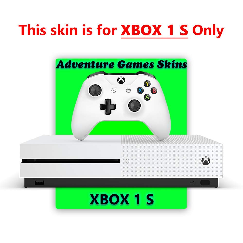 Adventure Games - Earth and Moon - Vinyl Console Skin Decal Sticker + 2 Controller Skins Set - Compatible with XBOX ONE S gaming console systems