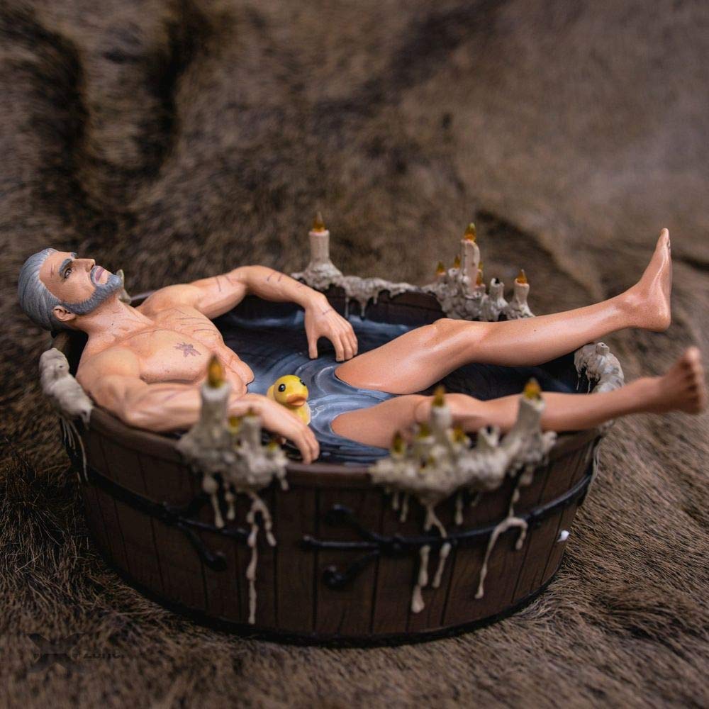 Dark Horse Deluxe The Witcher III: The Wild Hunt: Geralt in Bath Polyresin Statuette Brown