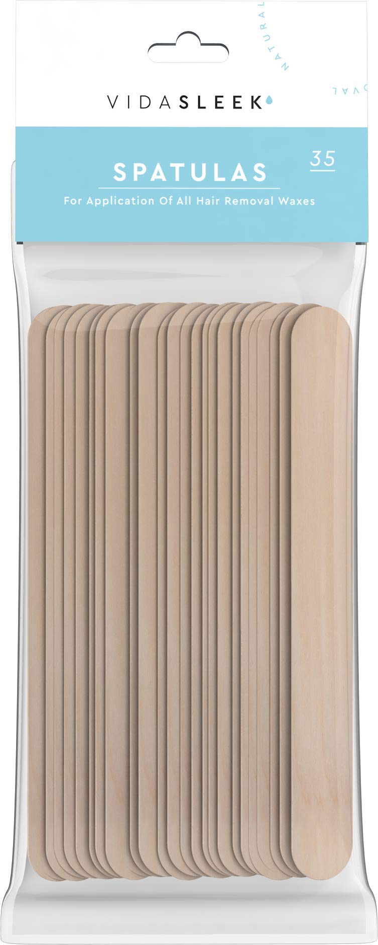 Large Wax Spatulas/Wooden Applicators for Hair Removal Waxing - 35 Piece