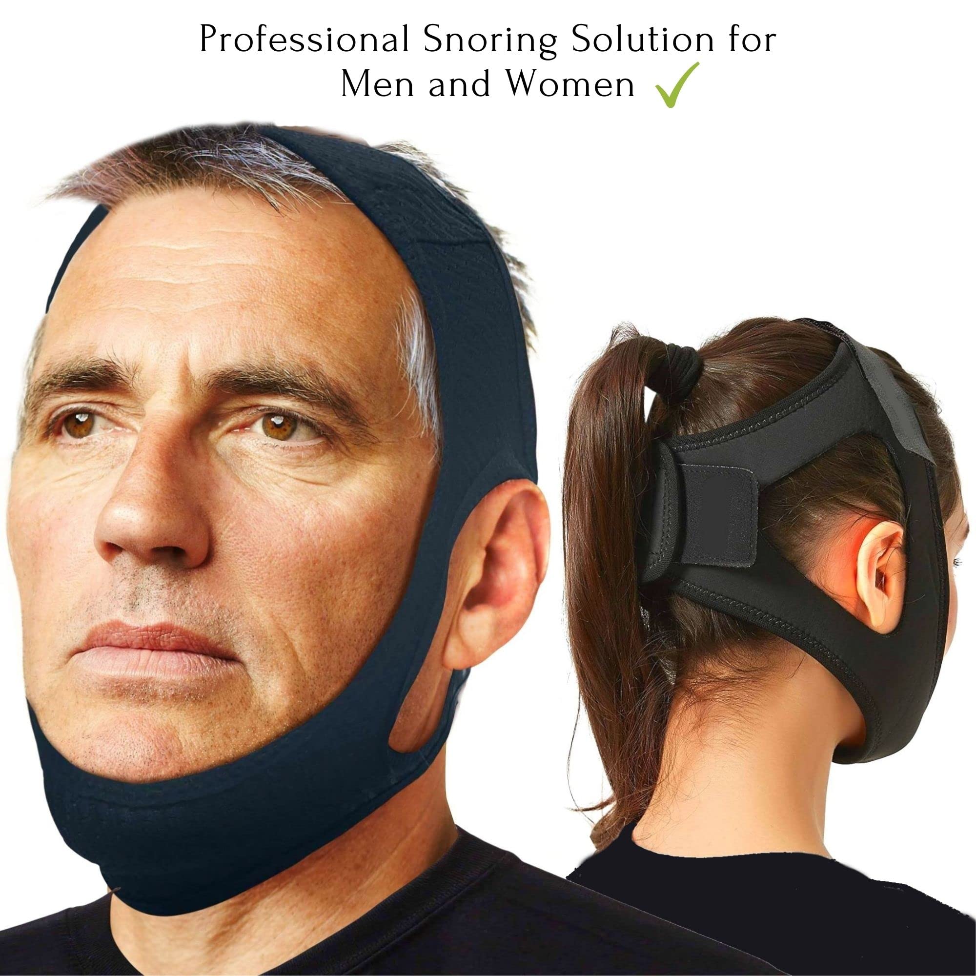 Anti Snoring Chin Strap for CPAP Users - CPAP Chin Straps for Men and Women - CPAP Supplies - Keep Mouth Closed While Sleeping - Anti Snore Chin Strap - Snore Strap Snoring Solution - Regal Living