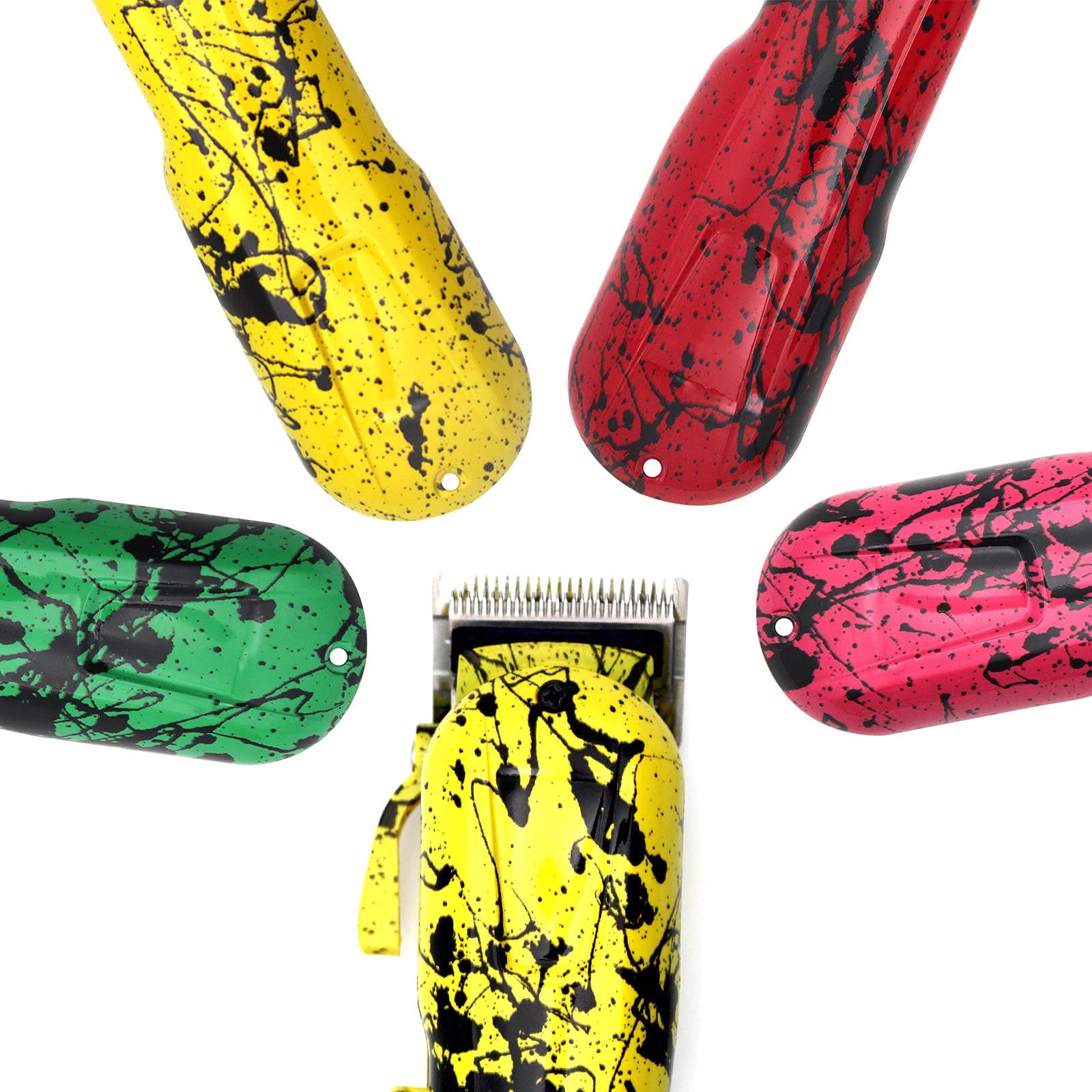 Anrom DIY Hair Clipper Cover, Compatable for Wahl 5 Star Cordless # 8591 Back Cover, Camouflage Yellow