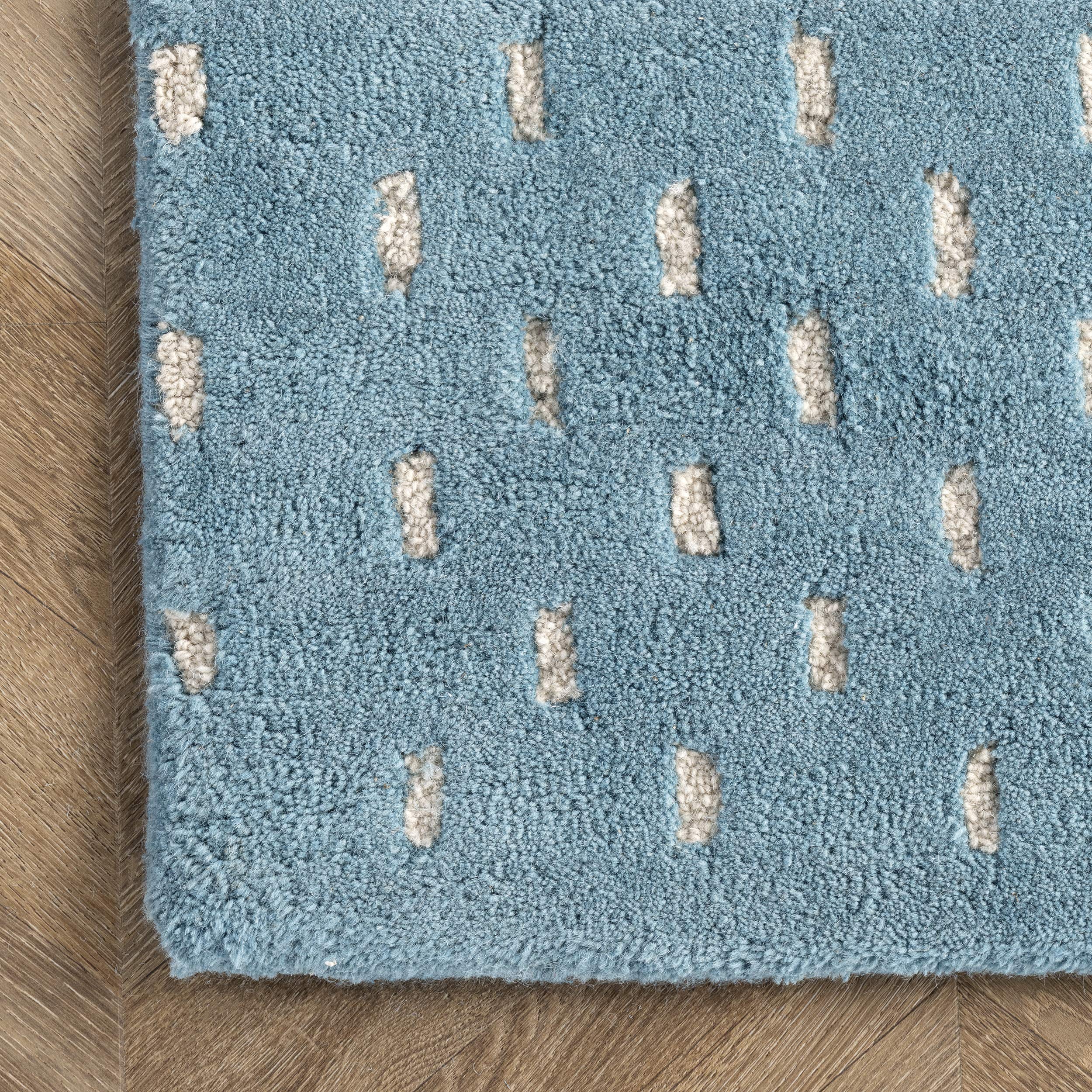 Arvin Olano Mandia Striped Wool Area Rug, 8x10, Charcoal