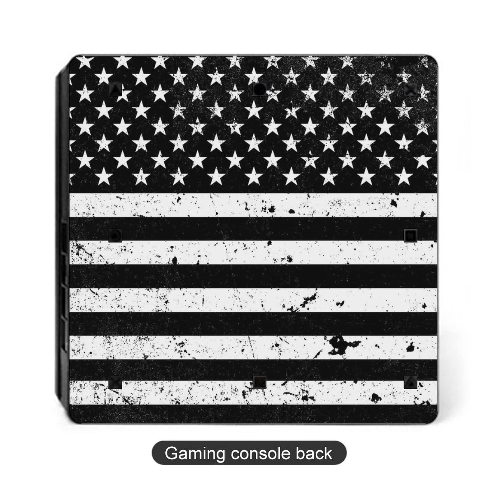 American Flag Sticker Skin for PS-4 Slim Console and Controller Full Wrap Skin Protector Cover Compatible with PS-4 Pro