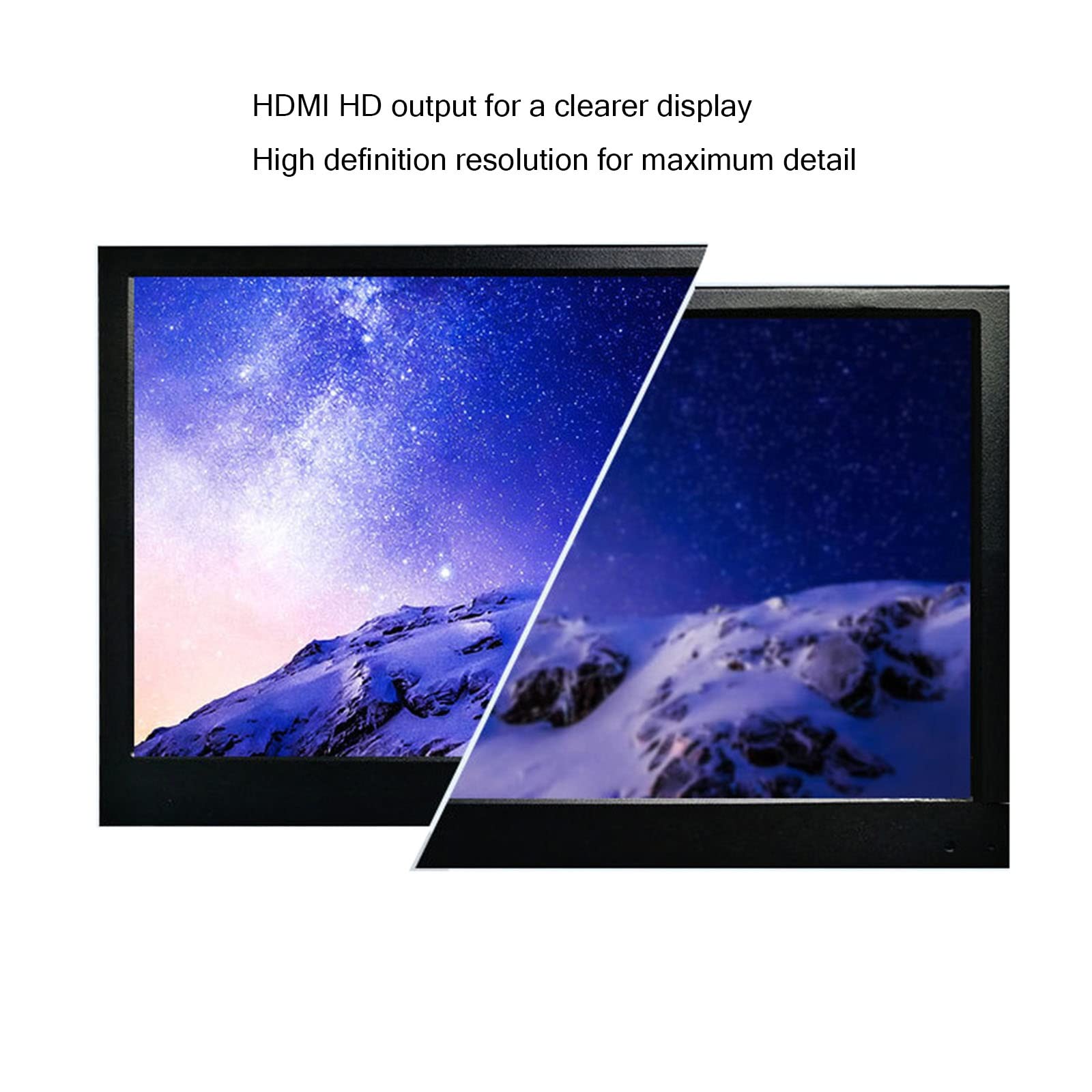 BDT 11.6" / 13.3" HDR HDR Portable Monitor IPS Full View Display Dual Channel Surround Sound Resolution 1920 * 1080 (Color : 13.3")