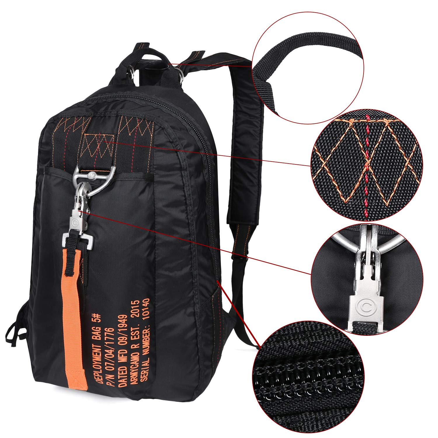 ARMYCAMOUSA AIR FORCE Parachute Buckles Rucksacks Nylon Tactical Backpack Deployment Bag