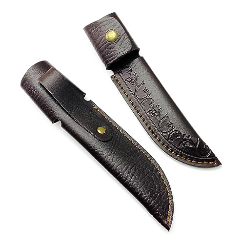 BOGEEL Pocket Sheath Handmade Pouches Leathers Holsters Straight Holder Outdoor Carry Sheath Tool Easy to Use