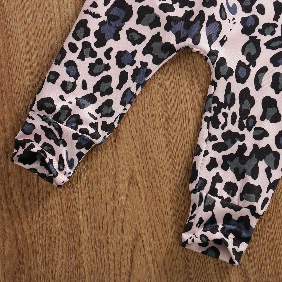 Newborn Baby Girls Clothes Daddy Saying Top Printed T-Shirt Leopard Pants+Headband Sweatshirt Outfit Set (A-Daddy Says, 0-6 Months)