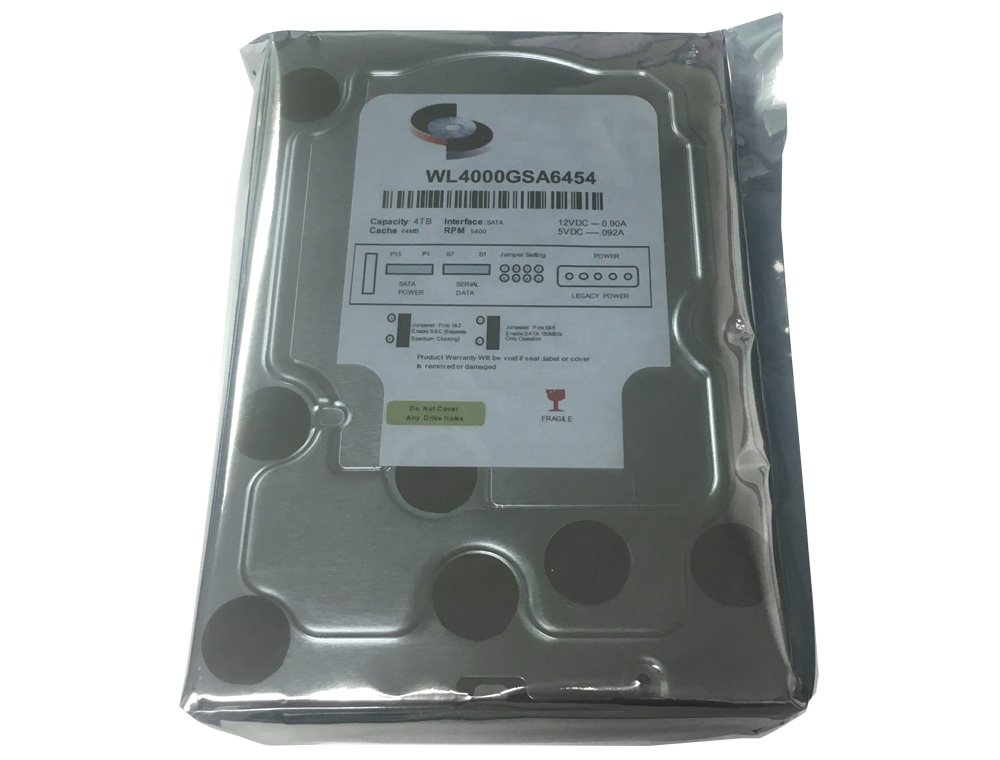 WL 4TB 64MB Cache 5400RPM SATA III (6.0Gb/s) 3.5" Internal Surveillance DVR Hard Drive - w/ 1 Year Warranty