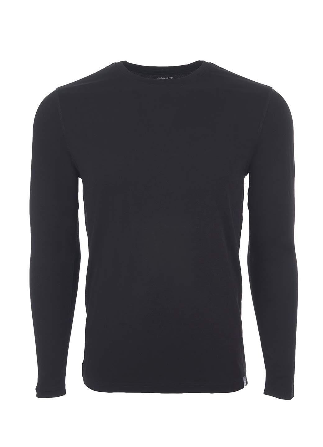 Avalanche Men's Moisture Wicking Crewneck Wool Blend Long Sleeve Base Layer Top Black