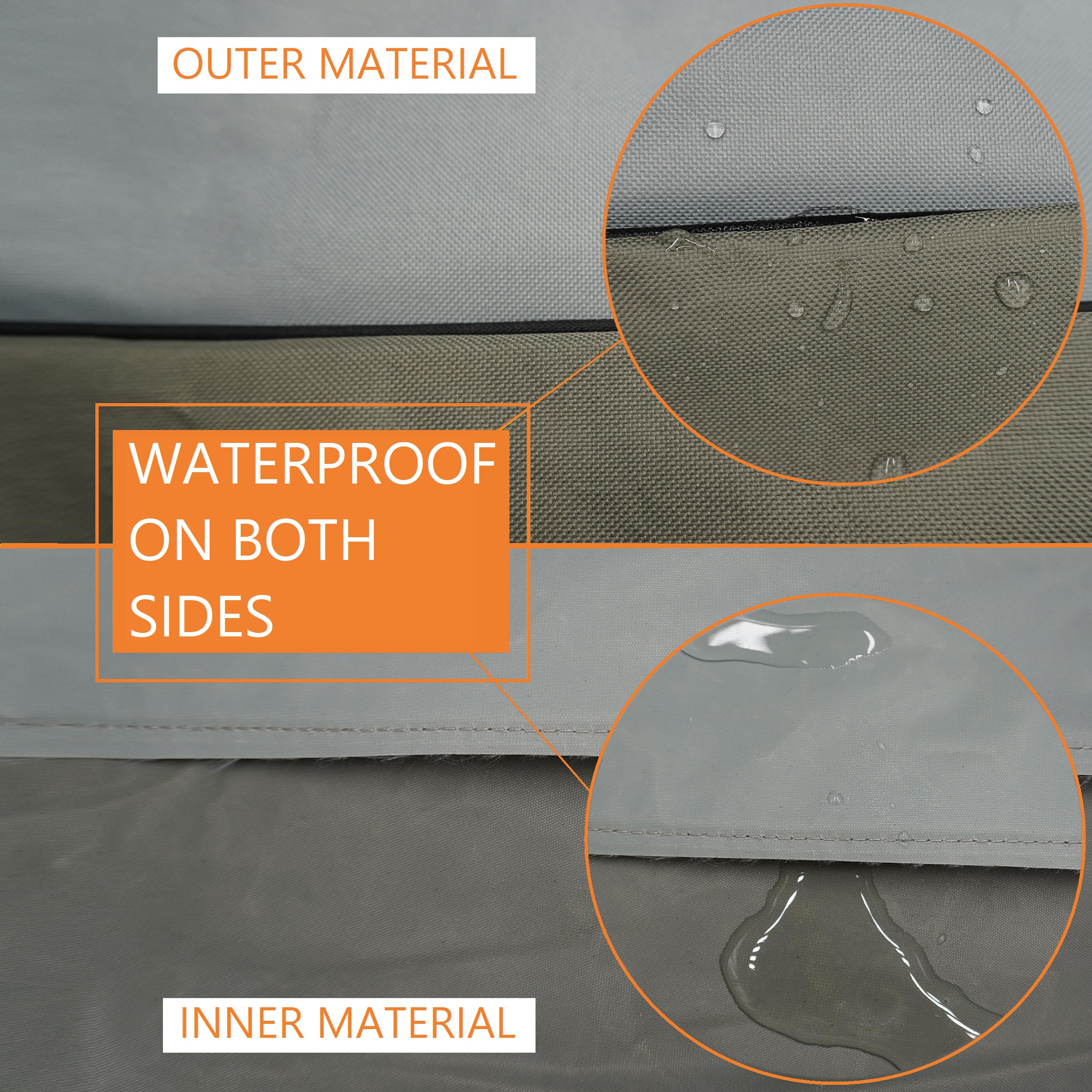 MODERN WAVE - Extra Thick Air Conditioner Cover for Outside Units - Durable Winter, Waterproof Full AC Cover (Oxford, 29"x29"x36")