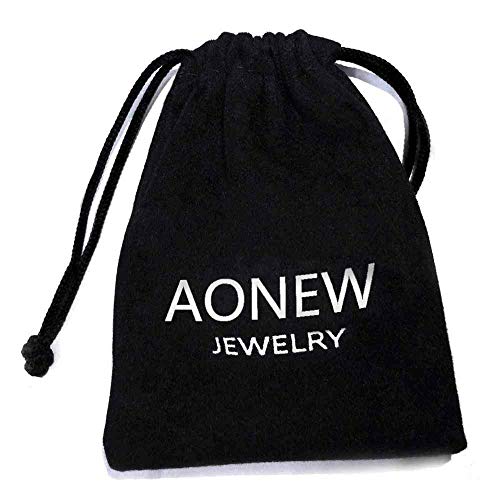 AONEW Wedding Bands for Women Engagement Ring Set White Gold 2Ct Princess White AAA Cz Size 5-10 Size 9